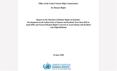 First Ever Un Human Rights Report On Kashmir Calls For International