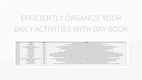 Free Activity Plan Templates For Google Sheets And Microsoft Excel