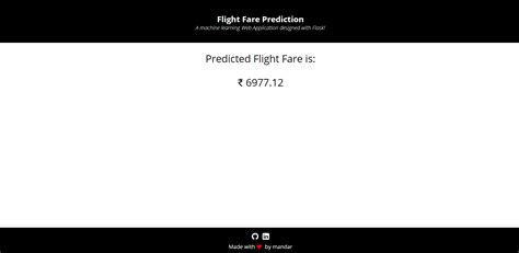 GitHub Mandarvast Flight Fare Prediction Deployment This App Is Built Using Flask And Is