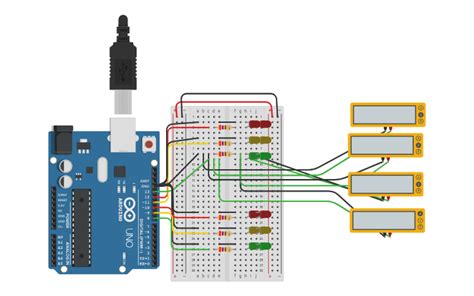 Circuit Design Traffic Signal Tinkercad