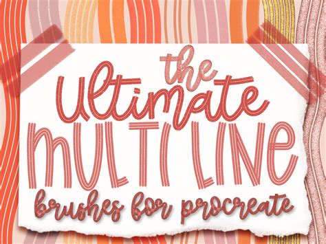 Multi Line Procreate Brushes Procreate Set Procreate Etsy