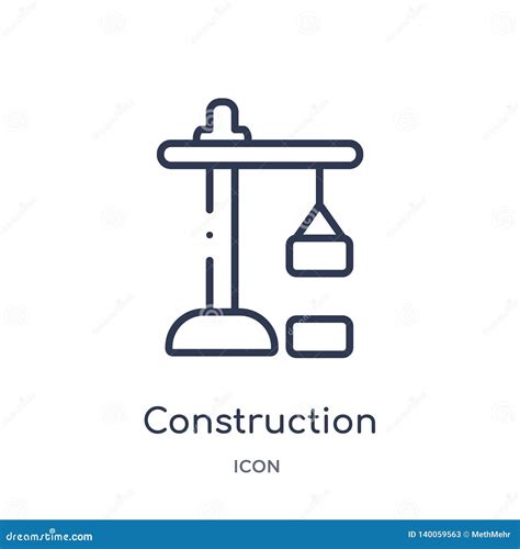 Linear Construction Works Icon From Construction Tools Outline Collection Thin Line