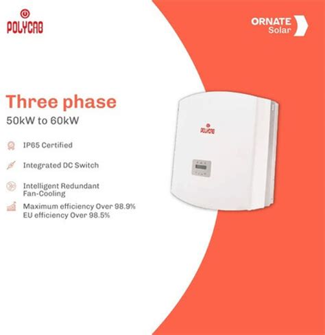 White Polycab Three Phase Solar Inverter 50kw To 60kw At Best Price In