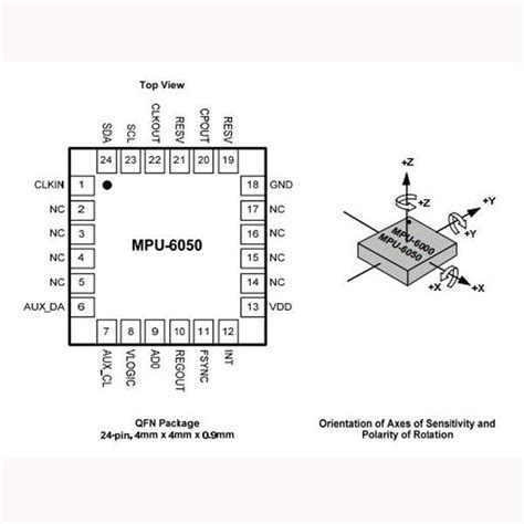 Mpu 6050 Mpu6050 6 Axis Accelerometer And Gyroscope Sensor Chips Ic Qfn 24 Price 2 99 Euro