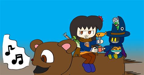アークサンドヒルの戦い【東】 【pfⅤ】クマの上でお食事しながら【アークサンドヒルの戦い】 カンナ卿（姫）＠いつもののイラスト Pixiv