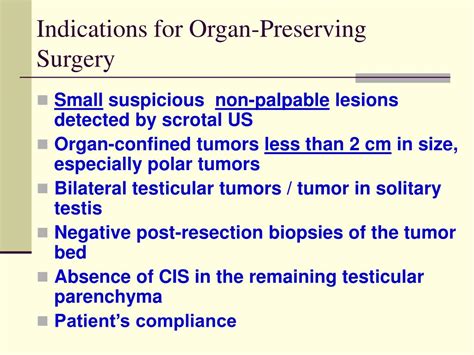 Ppt Organ Preserving Surgery For Testicular Neoplasms Powerpoint