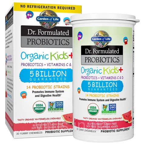 Пробиотики для детей с витаминами C и D Garden of Life, Probiotics ...