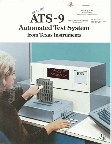 Texas Instuments Ats 960 Automated Test System 1974