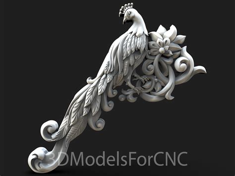 3d File 3d Model Stl File For Cnc Router Laser And 3d Printer Peacock 2 📁