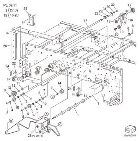 Bypass Roll 4 3a Gear Box For Xerox Versant 80 V180 2100 3100 Series