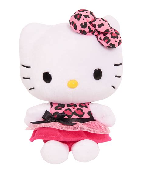 Hello Kitty Bean Plush Cheetah Print