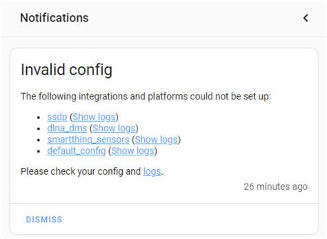 Persistent Error I Don T Know Where To Look Home Assistant Community