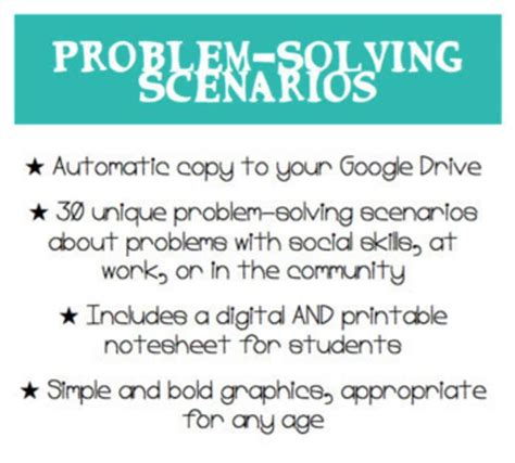 Problem-Solving Scenarios - special education functional life skills