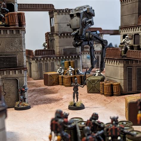 3d Printable Industrial Enclave After The Assault Scifi Terrain By