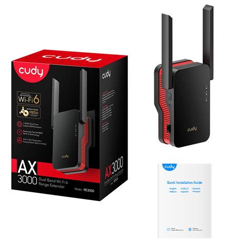 CUDY RE3000 WiFi 6 Range Extender 3000Mbps 405 DKK