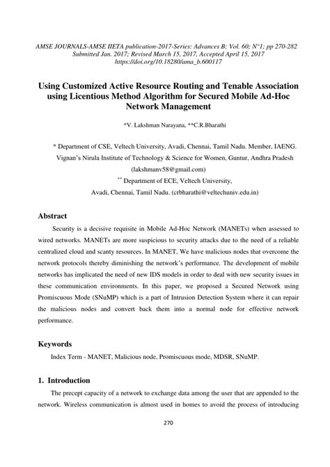 Pdf Using Customized Active Resource Routing And Tenable Association Using Licentious Method