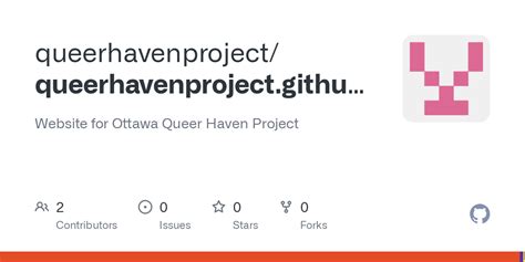 GitHub Queerhavenproject Queerhavenproject Github Io Website For Ottawa Queer Haven Project