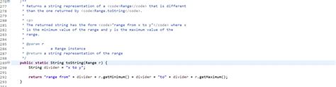 Exercise 11 Complete The Method Tostring Range R