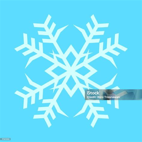 Snowflake Twin Crystal Symbol Vector Illustration Stock Illustration