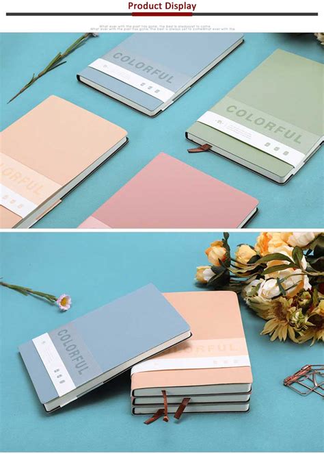 Soft Leather Morandi Color Dust Jacket Notebook Custom Logo Full