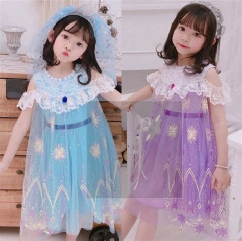 물의정령 봄여름 긴팔 민소매 레이스 샤 튜튜 엘사 여아 유아 키즈 공주 드레스