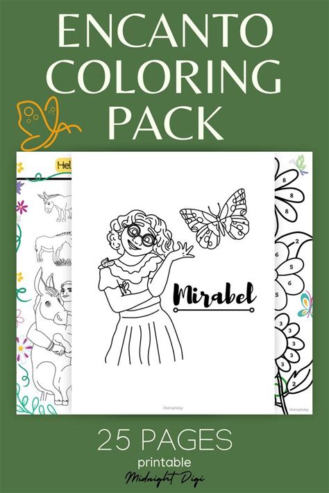 Printable Coloring Worksheets Encanto Themed New Designs 25 Pages