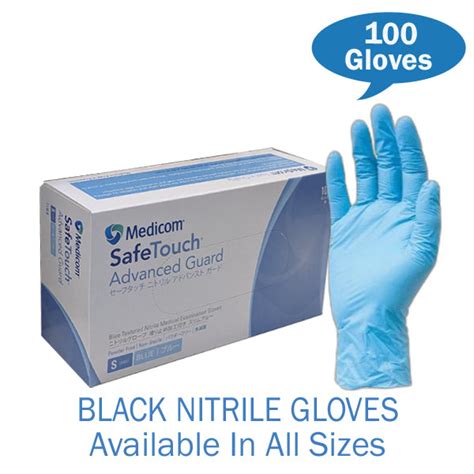 Medicom Safetouch Nitrile Disposable Gloves Blue And Powder Free