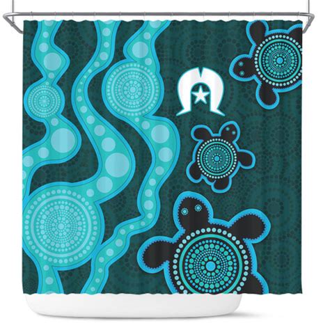 Australia Aboriginal Turtles Torres Strait Islands Tapestry Blue