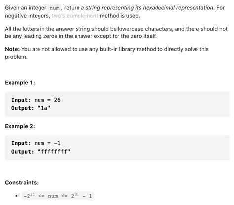405 Convert A Number To Hexadecimal Kickstart Coding