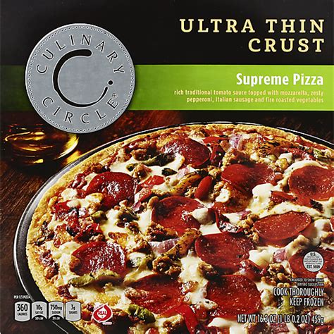 Culinary Circle Pizza Ultra Thin Crust Supreme 162 Oz Combination