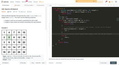 Leetcode 240 Search A 2d Matrix Ii By Rohith Vazhathody Medium
