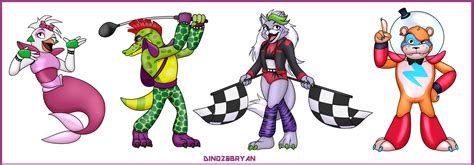 Fnaf Sb Glamrock Animatronics Cutouts By Dino20bryan On Deviantart