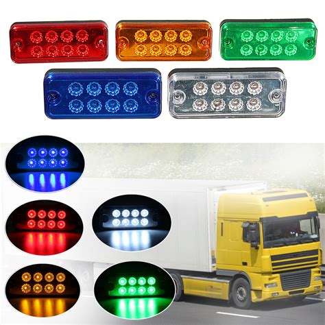 Neufu Pcs Clignotant Feux De Position Led Side Maker Lumi Res Lampes Pour Remorque Truck V
