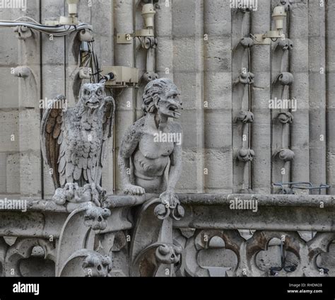 Chimera Gargoyle Of The Cathedral Of Notre Dame De Paris France