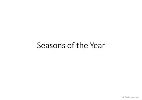 Seasons General Readin English Esl Powerpoints