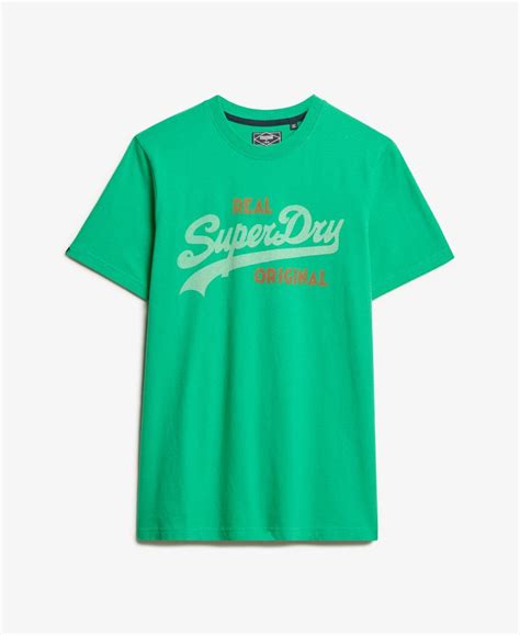 Mens Vintage Logo Soda Pop T Shirt In Drop Kick Green Superdry Uk
