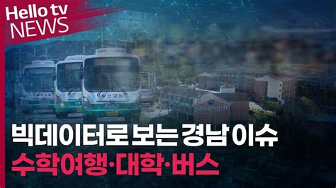 [빅데이터로 보는 경남 이슈] 드디어 집으로 통합만 해봐 시내버스 저렴하게 Youtube