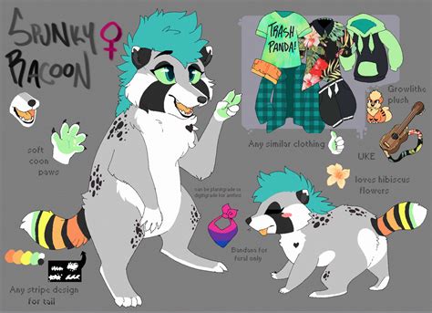 New Spunky Racoon Fursona Reference Sheet By Spunkyracoon On Deviantart