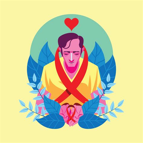 Aids Survivor Concept 19640835 Vector Art At Vecteezy