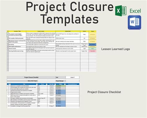 Editable Project Closure Template Project Management Project