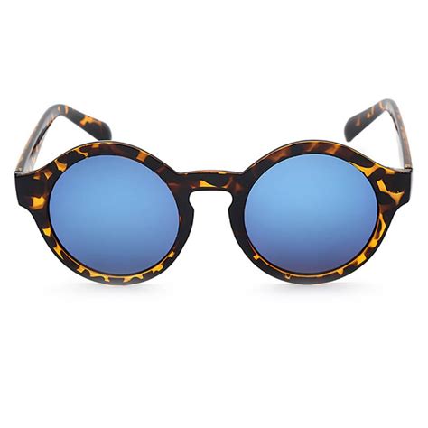 Owl ® 010 Round Eyewear Sunglasses Plastic Circle Colored Frame Colored