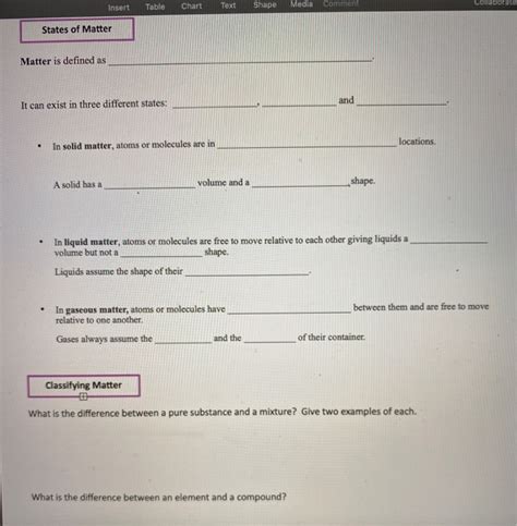 solved table insert chart text shape media comment