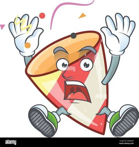 Cute Exploding Confetti Cartoon Character Style With Shocking Gesture