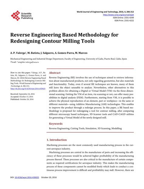 Pdf Reverse Engineering Based Methodology For Redesigning File