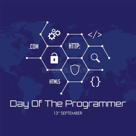 Day Of The Programmer Banner Or Greeting Card With Code Symbol In Day Of The Programmer Banner Or Greeting Card With Code Symbol In