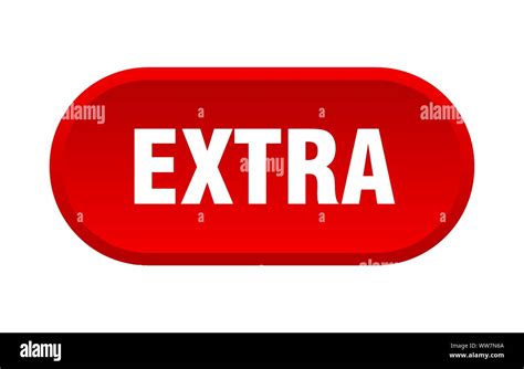 Extra Button Extra Rounded Red Sign Extra Stock Vector Image Art