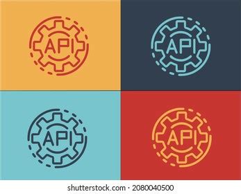 Api Code Gear Logo Template Simple Stock Vector Royalty Free Shutterstock