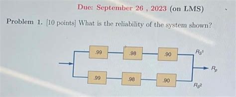 Solved Problem Points What Is The Reliability Of The Chegg