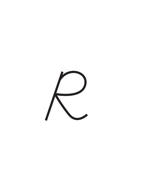 Fancy Cursive Letter R