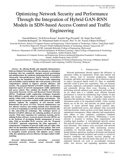 PDF Optimizing Network Security And Performance Through The Integration Of Hybrid GAN RNN